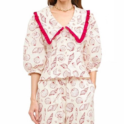 Women's Matilda Seashell Blouse - Sophie the Label S : Target