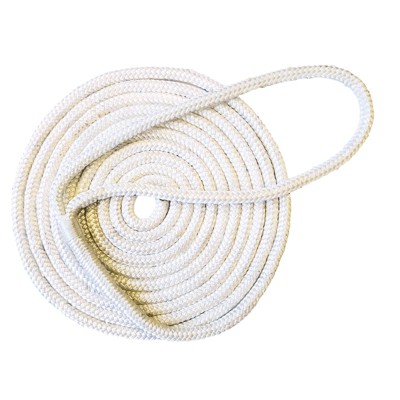 Tommy Docks 3/8 In. D X 15 Ft. L White Diamond Braided Nylon Dock Line ...