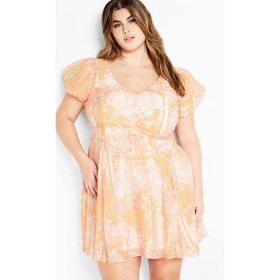 Women's Plus Size Marci Print Dress - Sunkissed | City Chic : Target