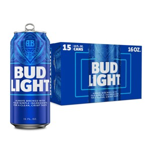Bud Light American Lager Beer - 15pk/16 fl oz Cans : Target
