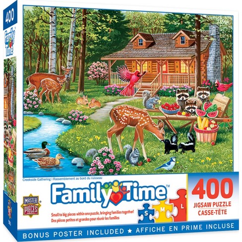 Masterpieces 400 Piece Jigsaw Puzzle - Creekside Gathering - 18"x24 ...