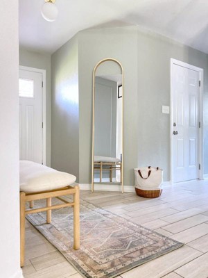 Bellwood Leaning Mirror Natural - Umbra: Poplar Frame, Modern Design ...