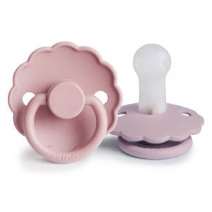 FRIGG Daisy Silicone Pacifier 2-Pack Baby Pink/Soft Lilac 6-18 months ...