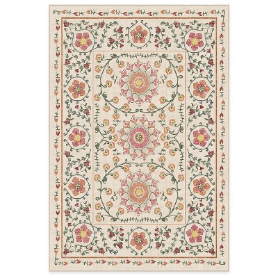 Ruggable Verena Washable Vintage Farmhouse Area Rug - Verena Dark Wood ...