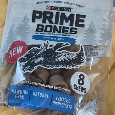 Purina Prime Bones Mini Knotted Rawhide Free With Natural Duck Chewy ...