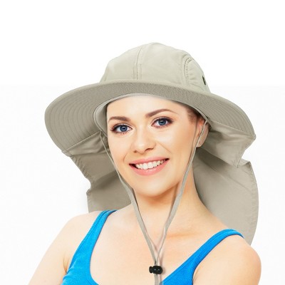 Tirrinia Wide Brim Fishing Hat With Ponytail Hole For Women, Uv Sun ...