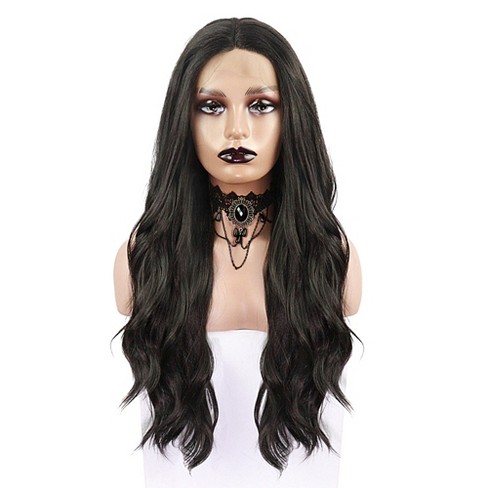 Unique Bargains Long Body Wave Lace Front Wigs For Women With Wig Cap ...