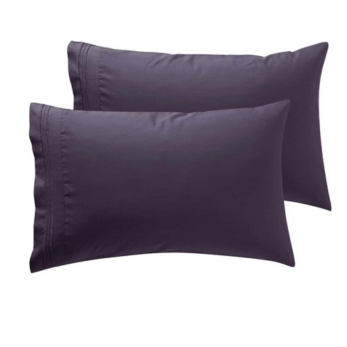 Nestl Luxury Soft Microfiber King Size Pillowcases, Set Of 2, Purple ...