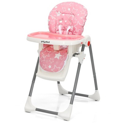 Children Of Design Adjustable 6-in-1 Classic Wooden High Chair - Pink ...