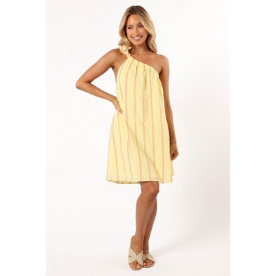 Ellie One Shoulder Dress - Yellow Pink Stripe Xl : Target