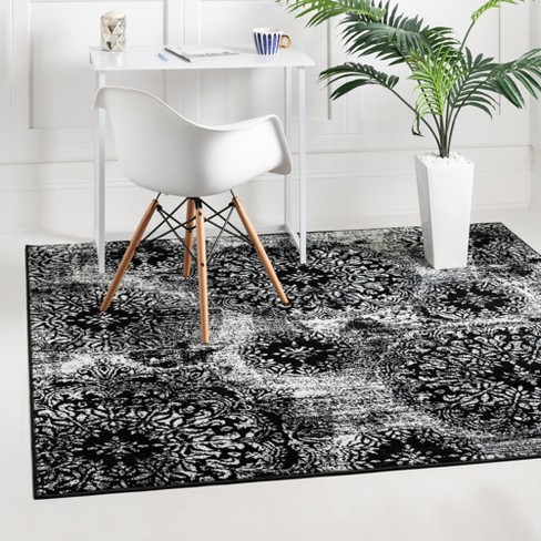 Unique Loom 6' 0 X 6' 0 Sofia Grand Black Area Rug : Target