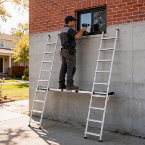 Telescoping Aluminum Work Plank, Heavy Duty 8-13ft Adjustable Scaffold ...