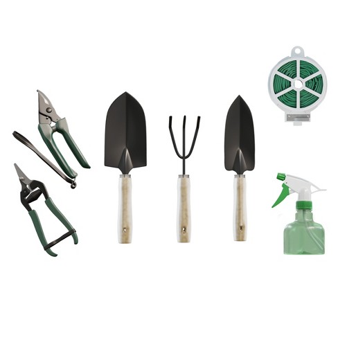 Nature Spring Gardening Tools With 7-pocket Canvas Tote - Set Of 8 : Target