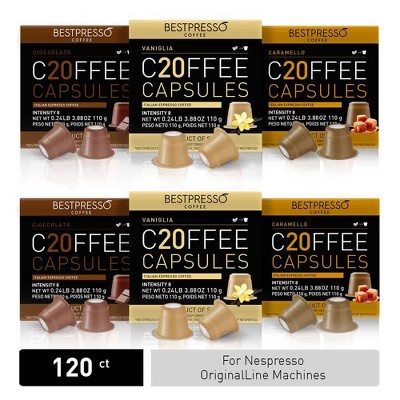 Bestpresso Coffee For Nespresso Original Machine 120 Pods Certified ...