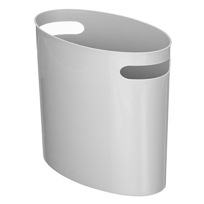 Mdesign Slim Plastic Trash Can Garbage Wastebasket, 12" High - 2 Pack ...