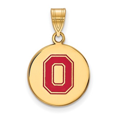 Black Bow Jewelry 14k Yellow Gold Plated Sterling Silver Ohio State ...