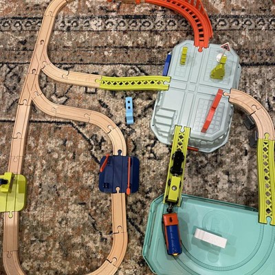 Train Set - Gigglescape™: Wooden & Plastic Toy, Railroad Crossing Gate ...
