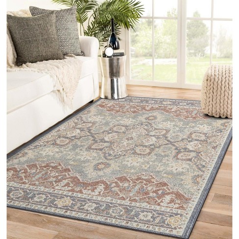 Luxe Weavers Floral Bohemian Cream 8x10 Area Rug : Target