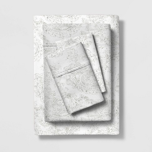 Color Sense Percale Weave Cool & Crisp Cotton Rich Sheet Set, Twin ...