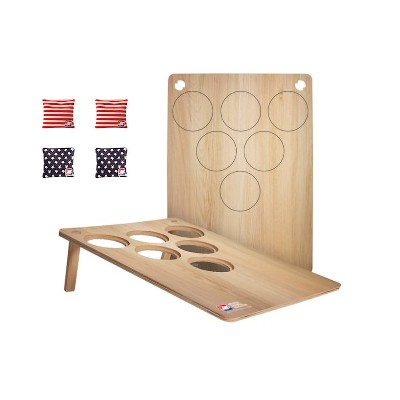 Modern Light Wood Cornhole Pong Game : Target