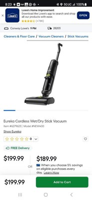 Eureka New400 Cordless Wet Dry Vacuum All-in-one Floor Cleaner And Mop, Hard Floor Cleaner With ...