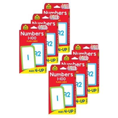 School Zone Publishing Numbers 1-100 Flash Cards, 6 Packs (case Of 2 ...