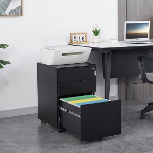 Nicbex 3-drawer Mobile File Cabinet With Lockable Drawers, Under Desk ...