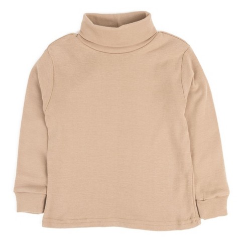 Leveret Kids Cotton Turtleneck Beige 6 Year : Target