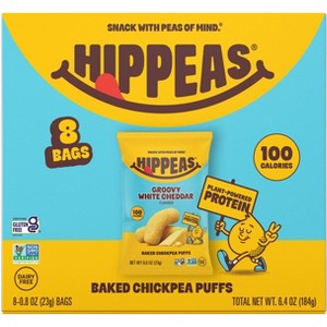 Hippeas Groovy White Cheddar Puffed Snacks 6.4oz/8ct : Target