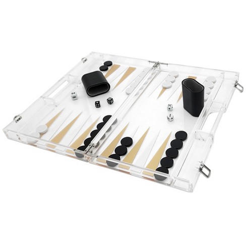 Ondisplay Luxe Acrylic Backgammon Set (gold) : Target