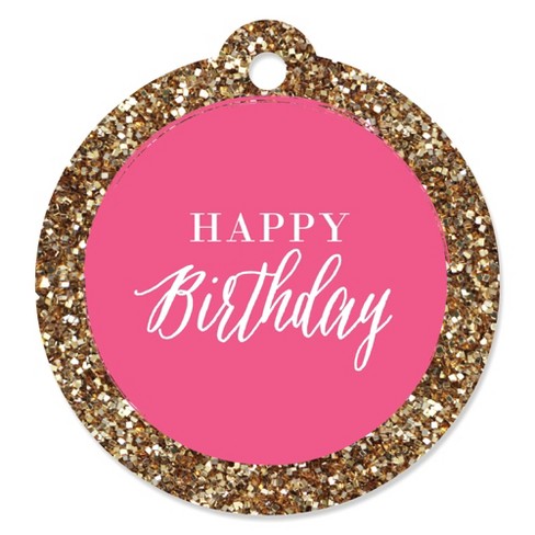 Big Dot Of Happiness Chic Happy Birthday - Pink And Gold - Birthday ...