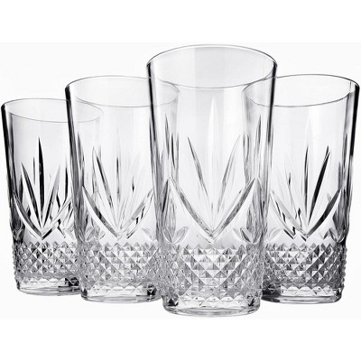 Khen's Shatterproof Tall Clear Acrylic Drinking Glasses, Luxurious ...