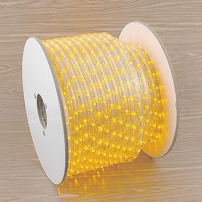 Novelty Lights Yellow Led Rope Light Spool, 1/2" Diameter, Customizable ...