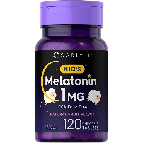Carlyle Kid's Melatonin 1mg | 120 Chewable Tablets : Target