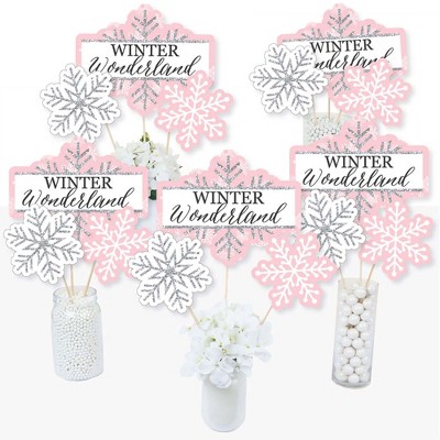 Big Dot Of Happiness Pink Winter Wonderland - Holiday Snowflake ...