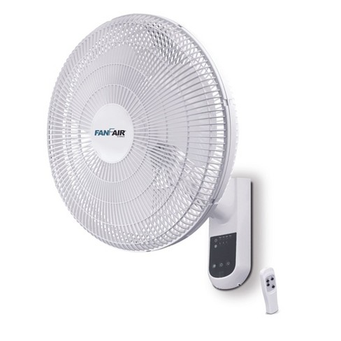 Fanfair 16-inch Wall Fan With Remote Control, White : Target