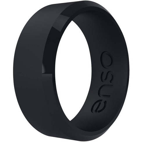 Enso Rings Classic Bevel Series Silicone Ring - Obsidian - 14 : Target