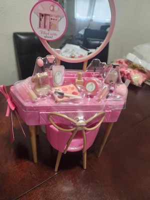 Our Generation Fabulous Fun Pink Vanity Table & Chair Dollhouse ...