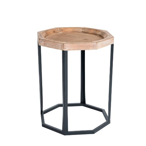Grayson Wood And Metal Side Table Natural - Finch : Target