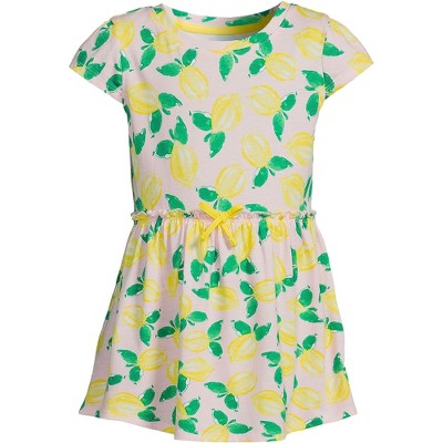 Lands' End Kids Short Sleeve Flounce Tunic Top - Xxs - Primrose Yellow ...