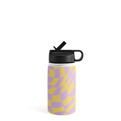 Mariamariacreative Play Checkers Lavender 12 Oz Water Bottle With Straw ...