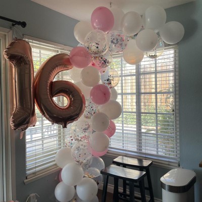 45ct Large Balloons Garland Arch With Confetti White - Spritz™ : Target