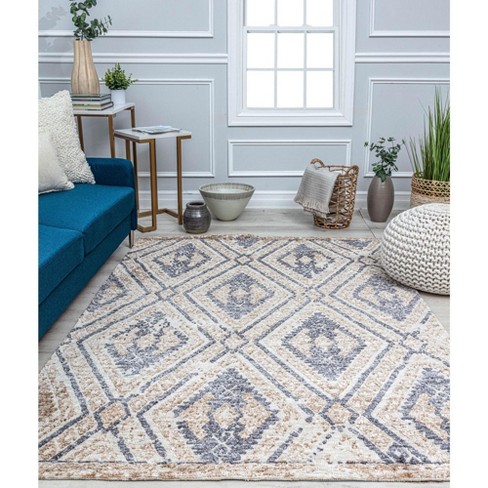 Rugs America Gianna Ga10b Bohemian Diamond Area Rug For Dining Room Rug ...