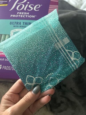 Poise Ultra Thin Incontinence Pads With Wings - Maximum Absorbency ...