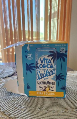 Vita Coco Spiked With Captain Morgan Pina Colada - 4pk/12 Fl Oz Cans ...