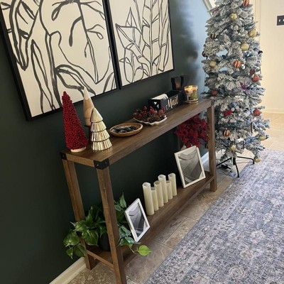 Sophie Rustic Industrial X Frame Entry Table - Saracina Home : Target