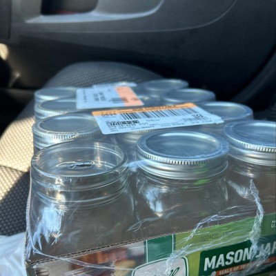 Ball 16oz 12pk Glass Regular Mouth Mason Jar With Lid And Band : Target