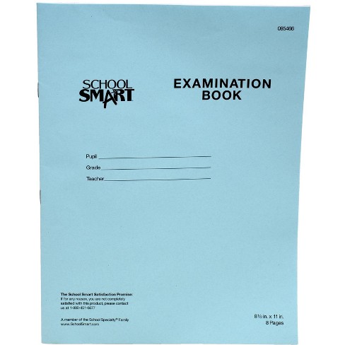 School Smart Examination Blue Books, 8-1/2 X 11 Inches, 8 Pages, Pk Of ...