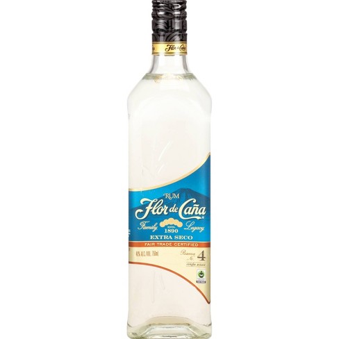 Flor De Cana 4yr Extra Seco White Rum - 750ml Bottle : Target