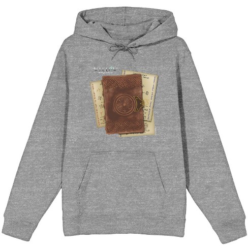 Willow Spellbook Adult Heather Gray Long Sleeve Hoodie-xl : Target
